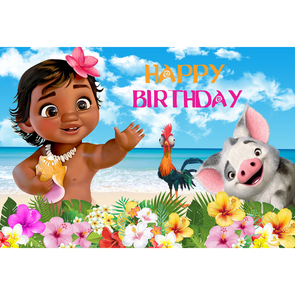 5x3ft Moana Theme Photography Backdrop Ocean Adventure Photography ...