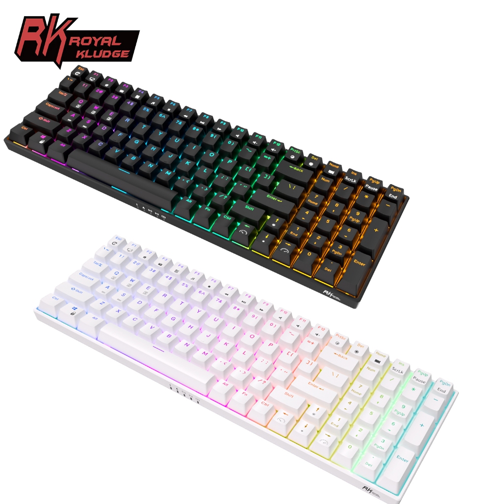 Royal Kludge Bluetooth 2.4G RGB Swappable Mechanical Keyboard RK100 ...