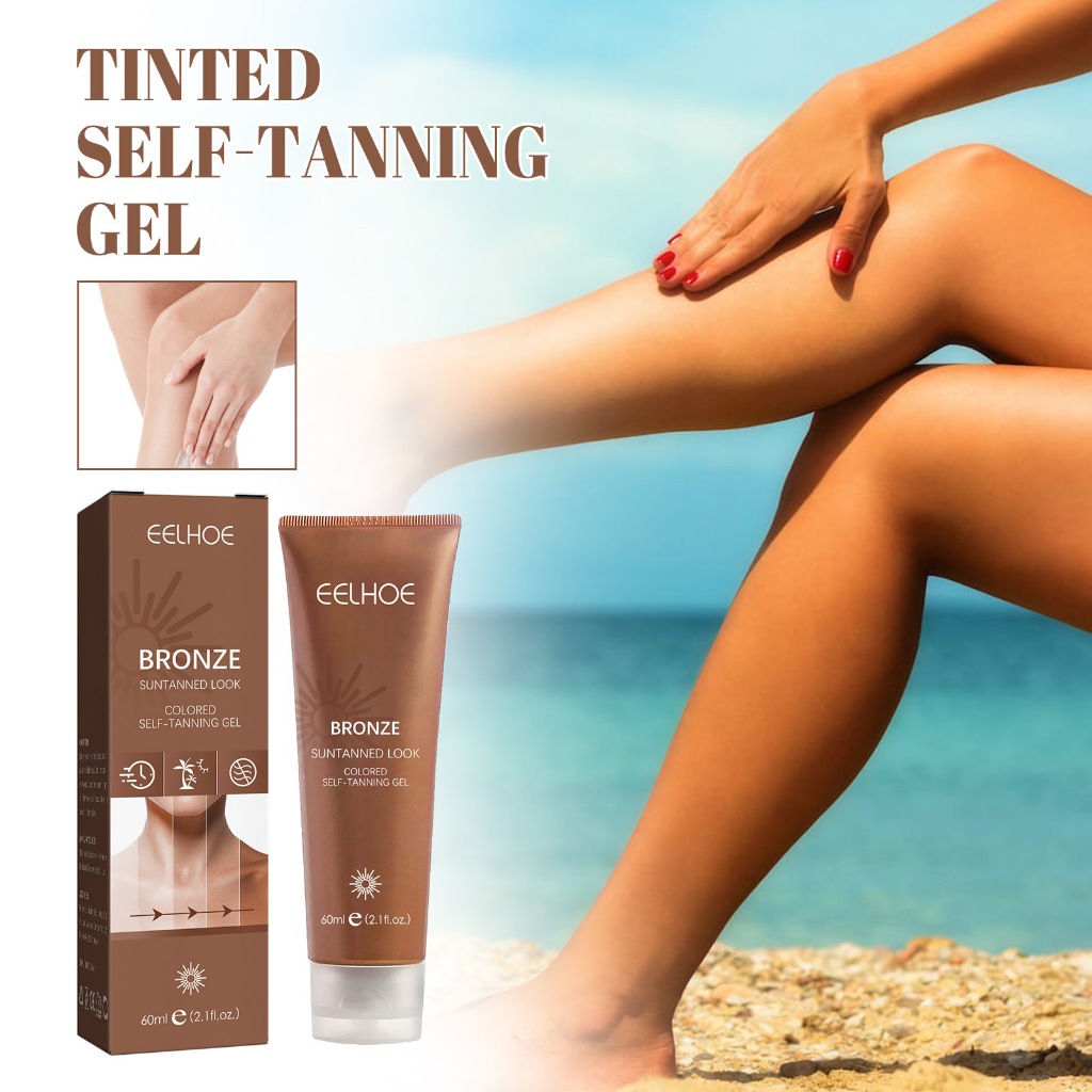 60ml Tanning cream Self-Tanning Gel Self Tanner Cream Lotion Face Body Sunless Tan Bronzer ...