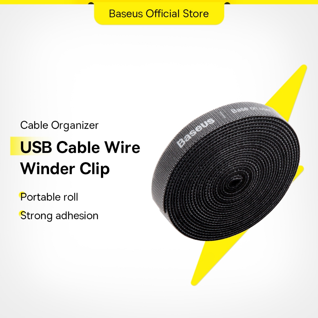 Baseus Cable Organizer Nylon USB Cord Wire Winder Clip Management And ...