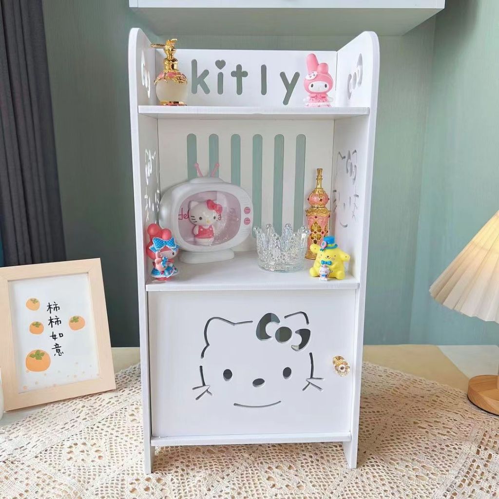 （New store promotion）Hello kitty jade dog bookshelf ins wind storage ...