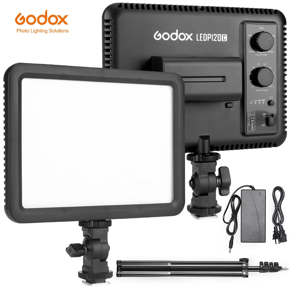 Godox LEDP120C 3300K-5600K LED Video Light UItra-thin Body Protable ...