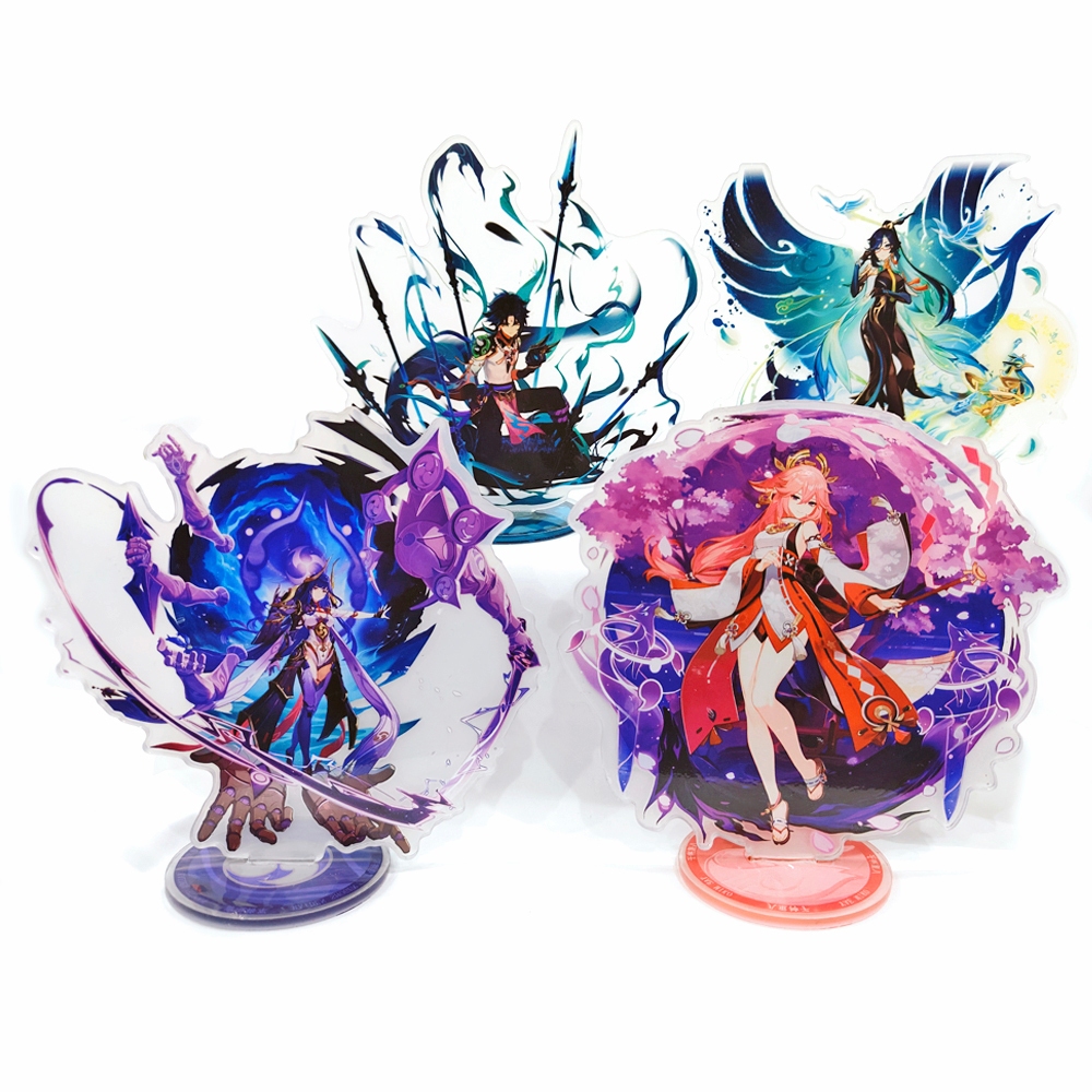 Anime Figure 15cm Genshin Impact Ayato Yae Miko Zhongli Hutao Kazuha ...