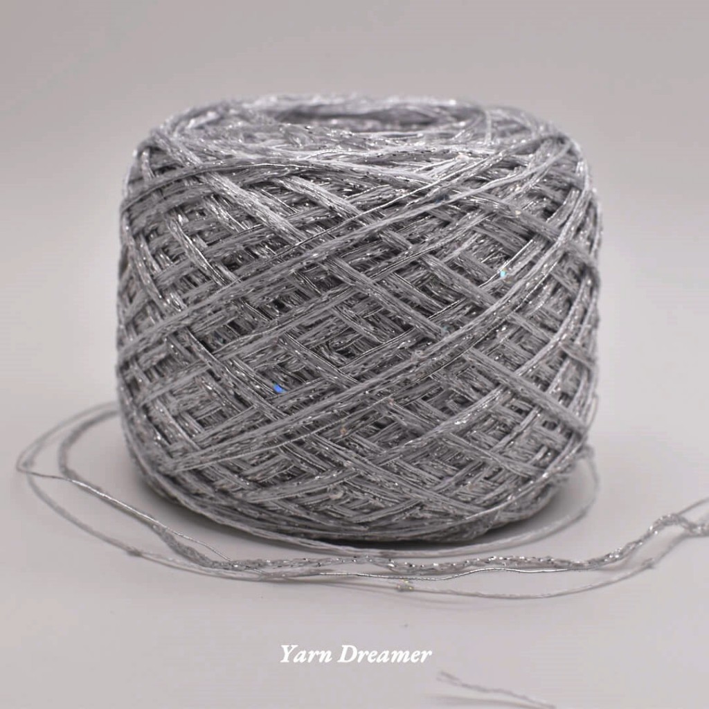 Benang kait Bling Black & Silver Fancy Yarn Sequins Blended Yarn DIY ...