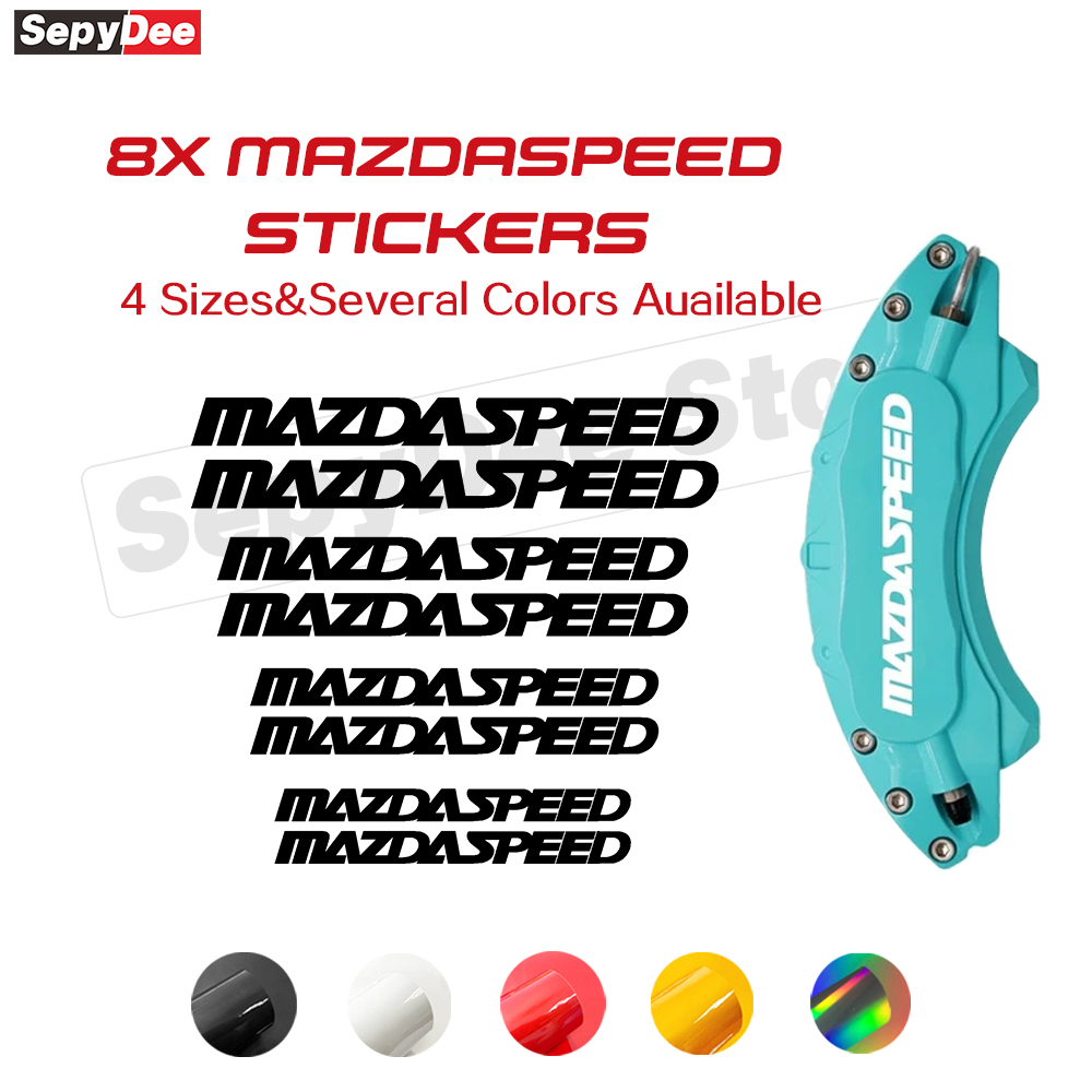 8x Brake Caliper Decal Sticker Waterproof And High Temperature Resistant For Mazdaspeed MX-5 CX ...