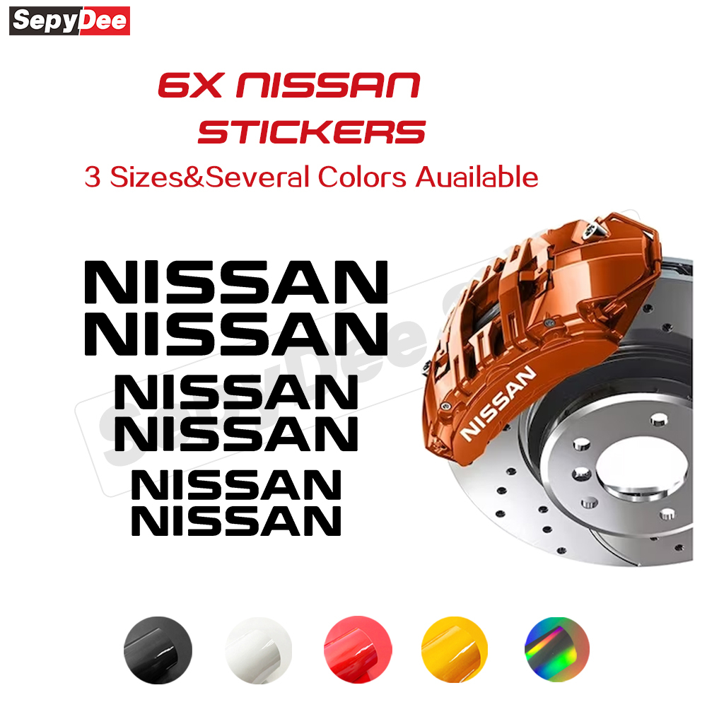 6x Car Brake Caliper High Temp Decals Sticker Waterproof And High