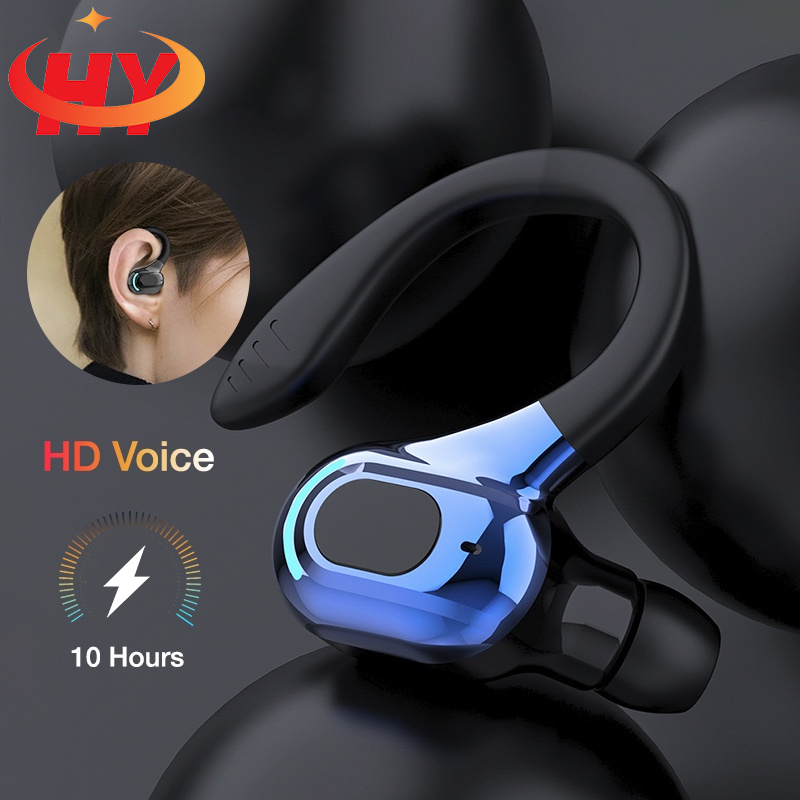 Hy Wireless Earphone Bluetooth 5.2 Single Ear Hook F8/S10 Business ...