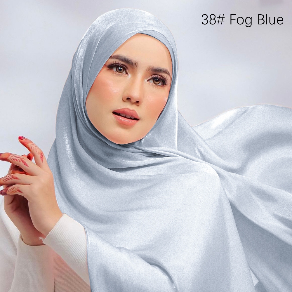 170X75CM Muslim Women Crinkle Shinnny Satin Silk Hijab Hijabs Scarves ...