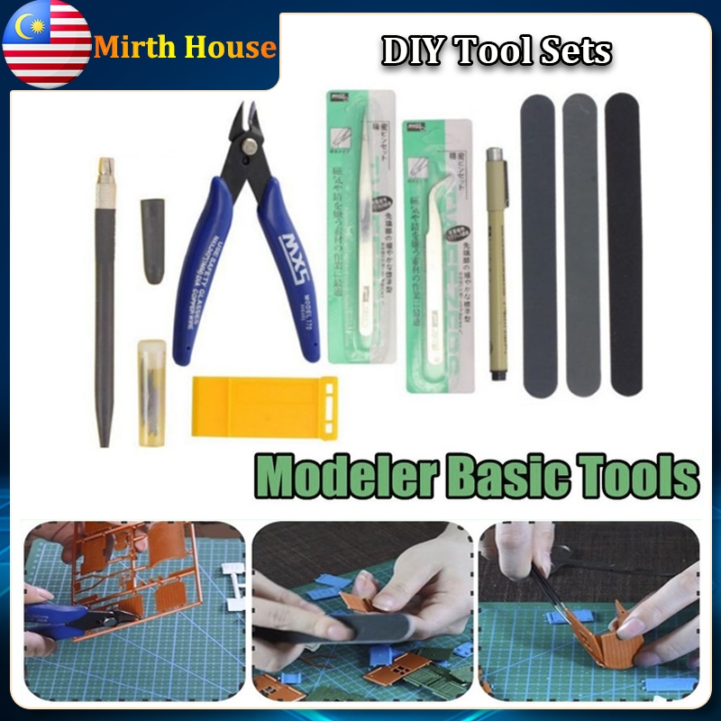 Gundam Basic Beginner Set DIY Tool Sets Tweezers Polish sanding Plato ...