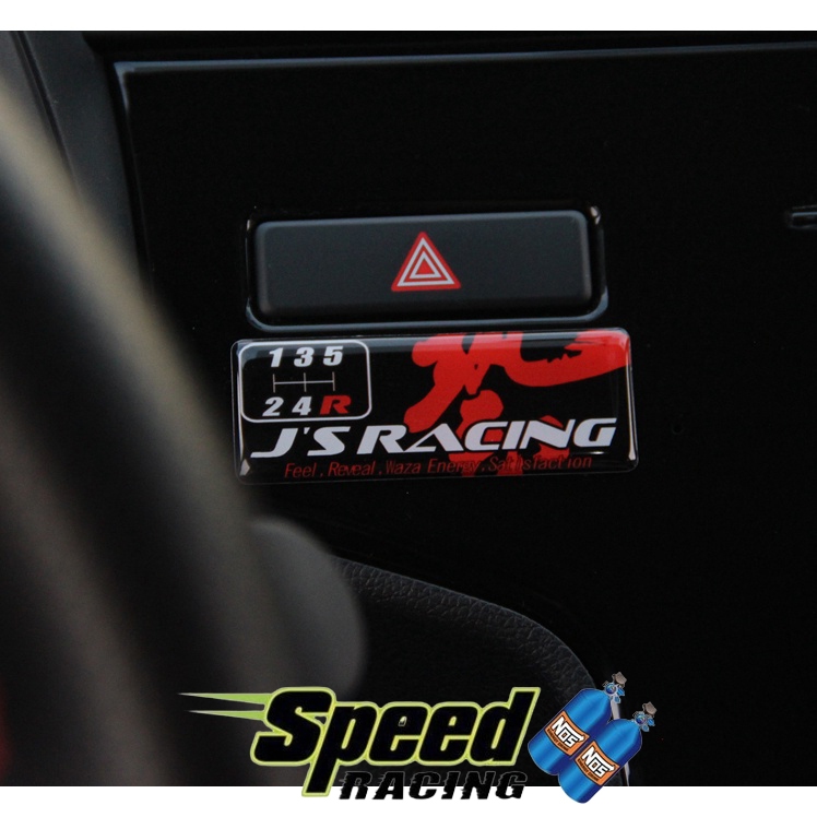 Speed Racing 3D JDM Car Styling Decorative Epoxy Resin JS RACING Emblem ...