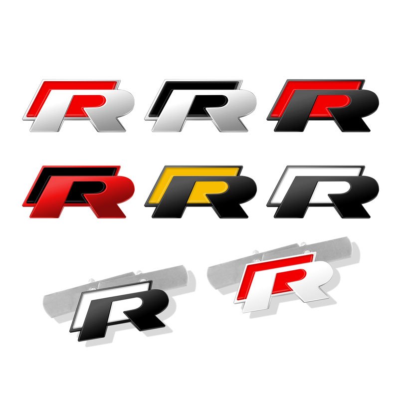 3D Car Front Grille Trunk Emblem Sticker For R Rline Logo VW Polo ...