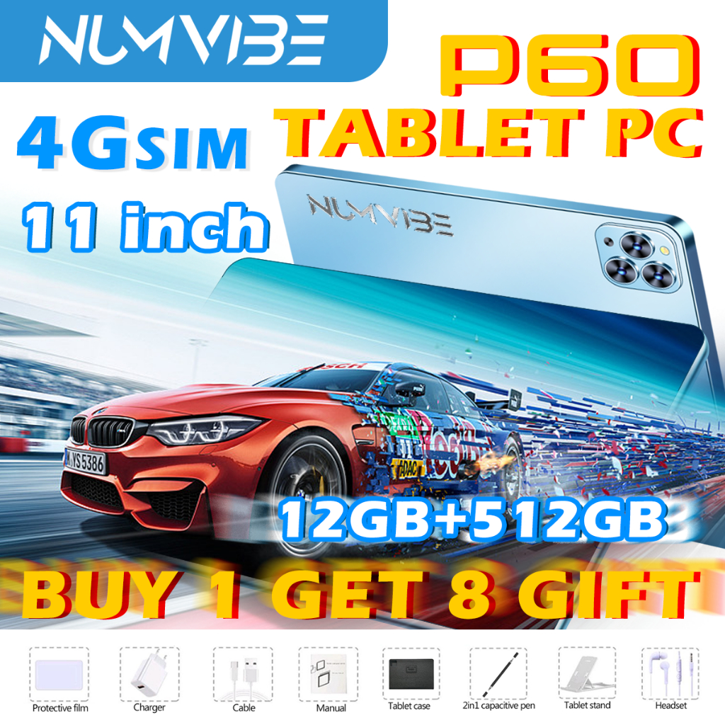 NUMVIBE P60 Tablet PC 11 Inch 12GB+512GB Dual SIM Cards Android ...
