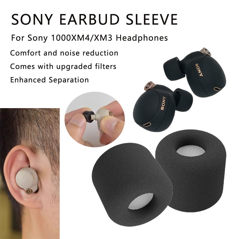 索尼xm4/xm5耳机回弹海绵套Sony WF-1000XM4 Earphone Earbuds Memory Foam Noise ...