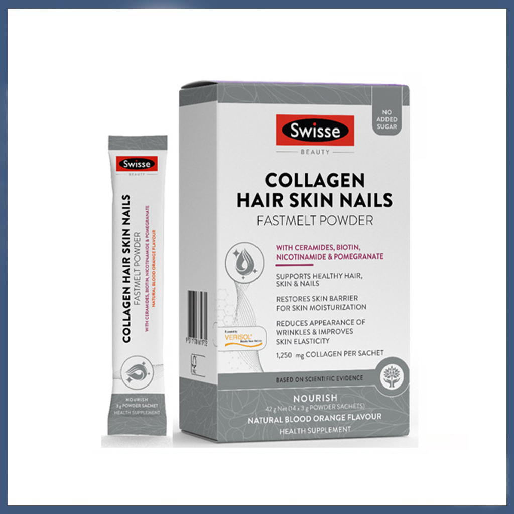 Swisse Beauty Collagen Hair Skin Nails Fastmelt Powder 14 x 3g (EXP:06 ...