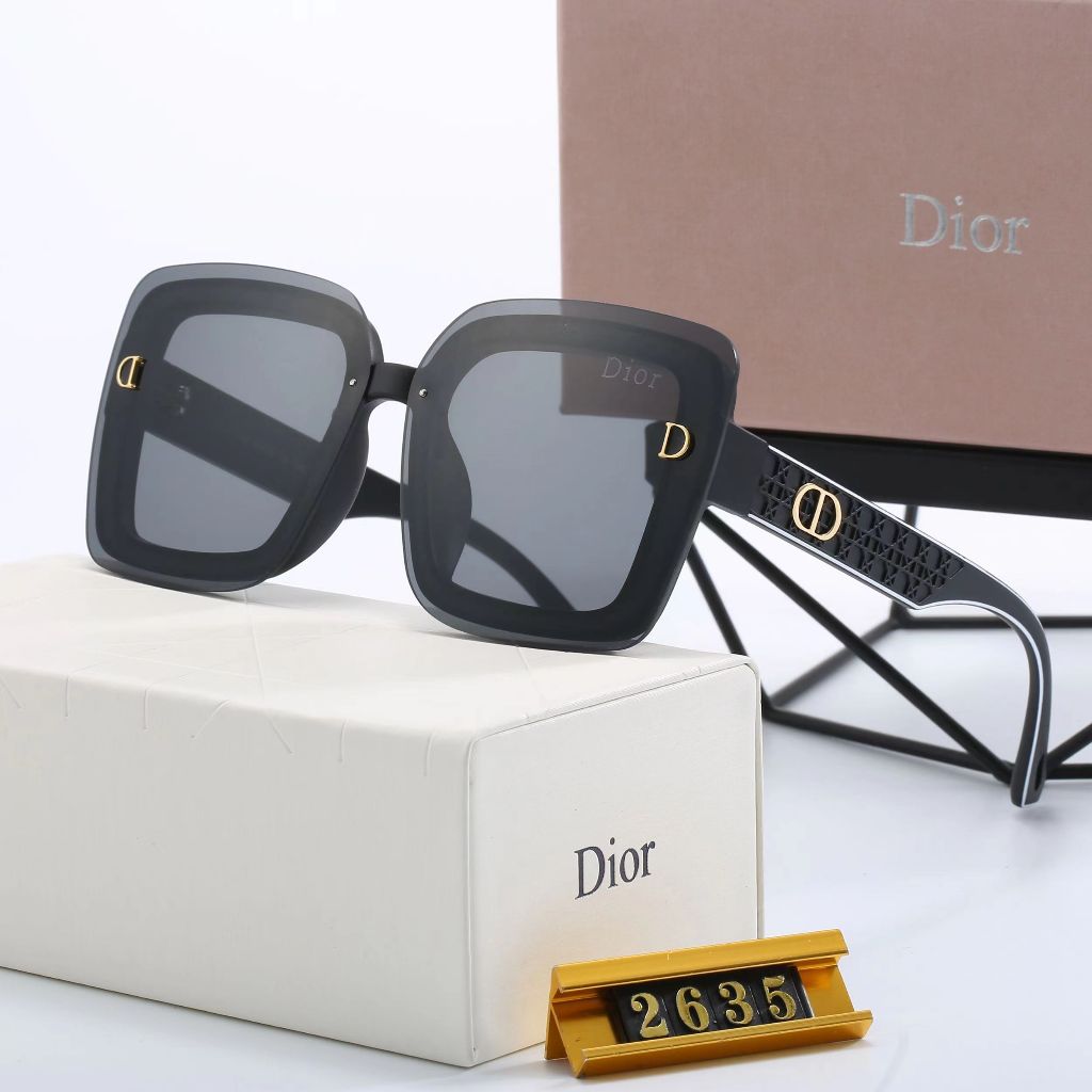 Dior DIOR Letter Logo Temple Plate Frame Simple Retro Fashion All-Match ...