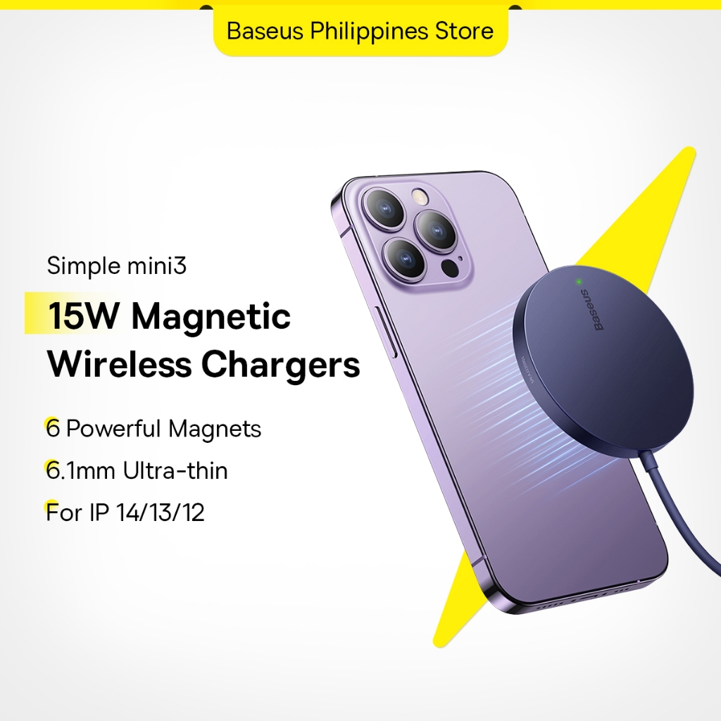 Baseus 15W Magnetic Wireless Chargers for iPhone 14 Series Fast Chager ...