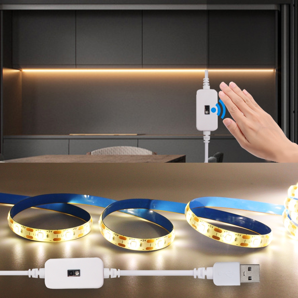 DC 5V Lamp USB Motion LED Backlight TV Kitchen LED Strip Hand Sweep ...