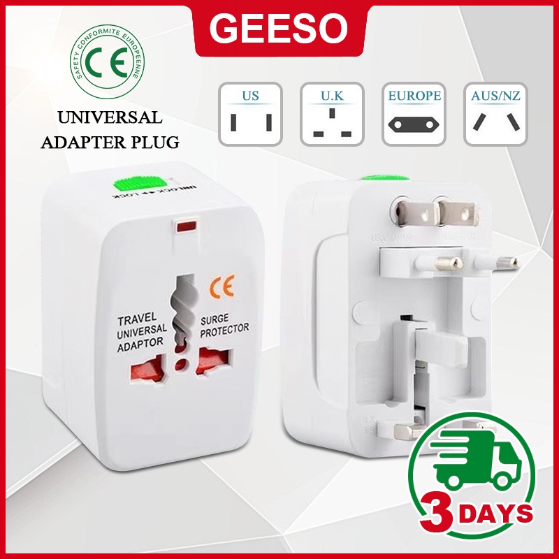 GEESO Universal Travel Adapter Plug All In One International Worldwide ...