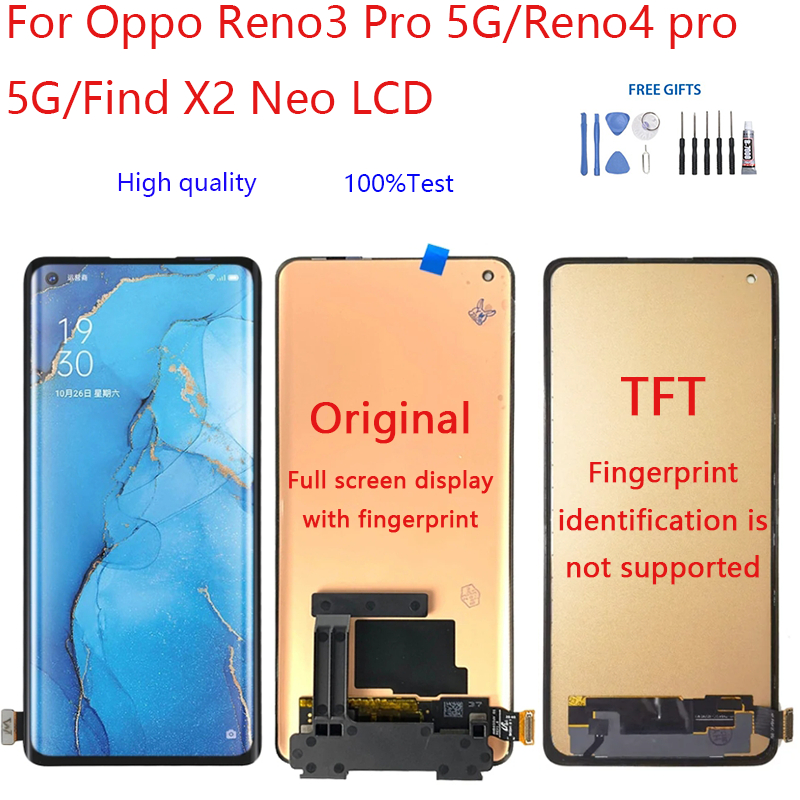For Oppo Reno3 Pro 5G/Reno4 pro 5G/Find X2 Neo LCD Display Screen Touch Panel Digitizer Assembly ...
