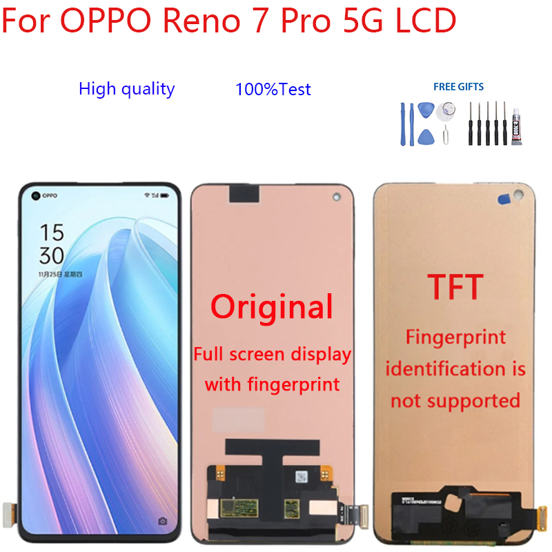 For OPPO Reno 7 Pro 5G LCD Display Screen Touch Panel Digitizer Assembly Display Replacement ...