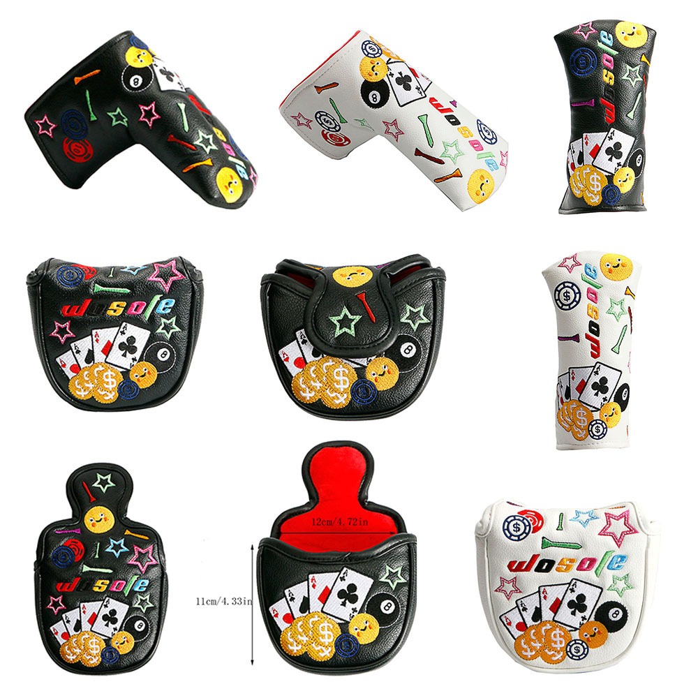 Golf Putter Cover Cap Club Cover Soft Pu Leather Appearance Magnet ...