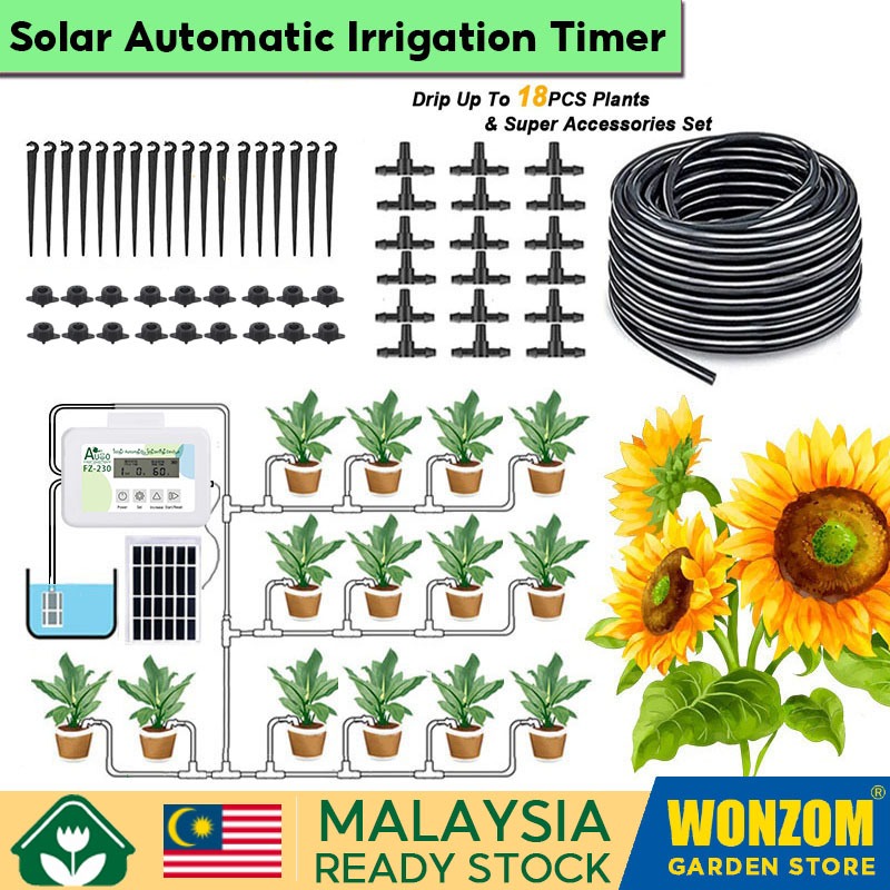 Solar Automatic Irrigation Timer Drip Irrigation System Auto Solar ...