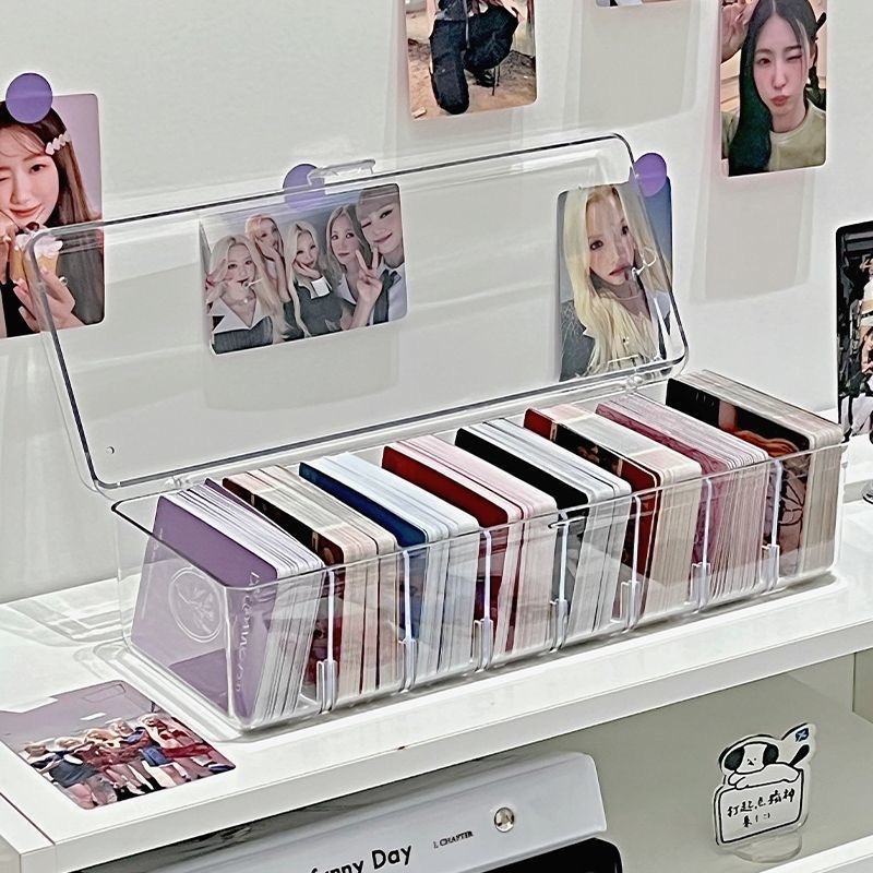 Transparent Transparent Flip Storage Box Acrylic Multi-Grid Sorting ...