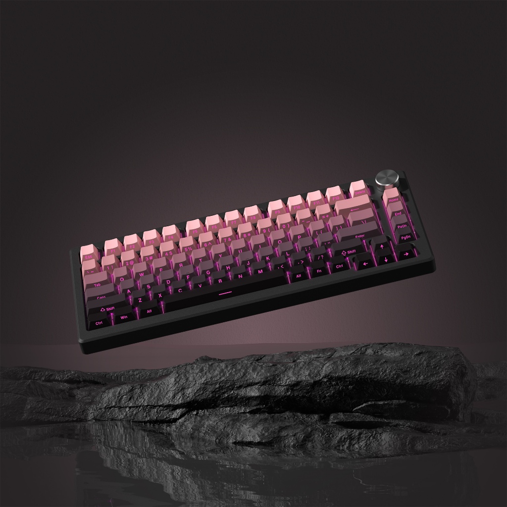 WOMIER Side Printed Gradient Keycaps,136-Keys Double Shot PBT Keycap ...