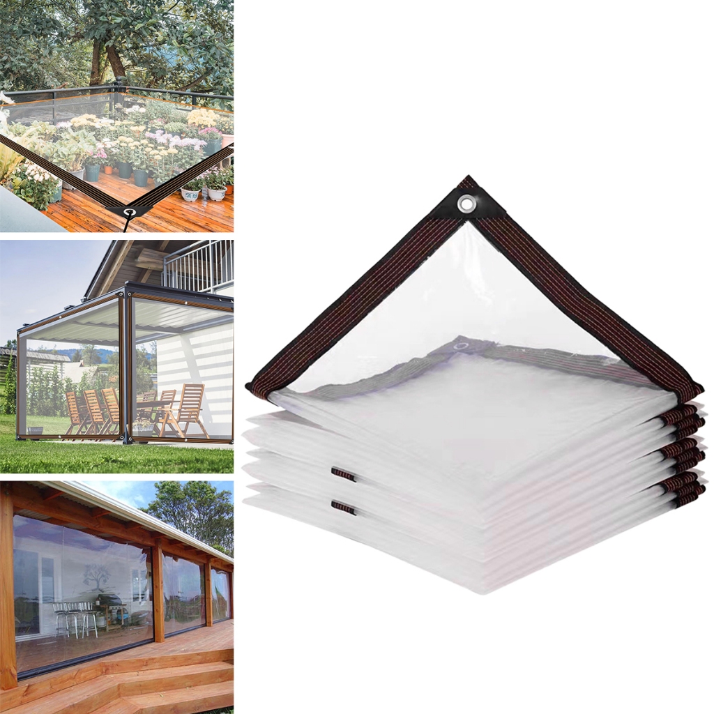 Transparent Tarp 2*2m 2*3m 2*5m Waterproof Garden Clear Pe Tarpaulin ...