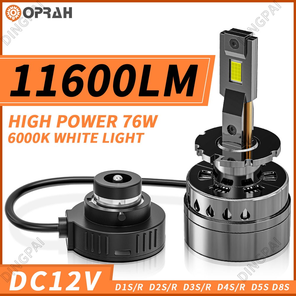 ((2PCS) 76w High Power D1S D2S D3S D4S D5S D8S LED Headlight 3570 Car Headlight Bulb canbus ...