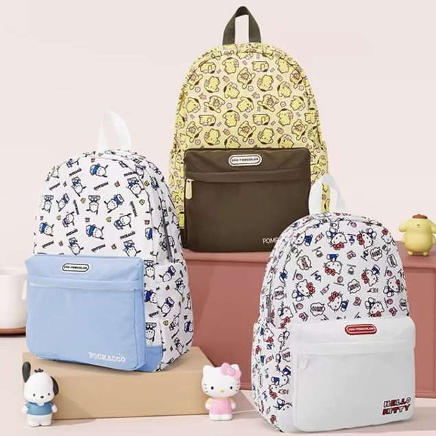Sanrio Backpack Hello Kitty Student Bagpack Cute Women School Bag for ...