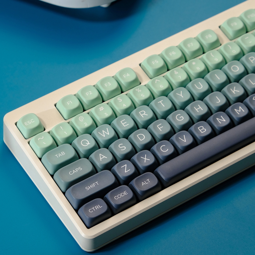 Keycaps XOA/MOA Profile Green Purple Gradient Keycaps Set PBT Dye ...