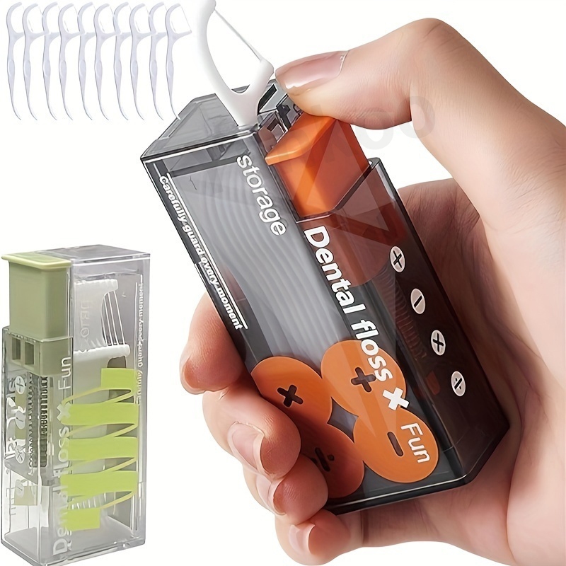 Plastic Toothpicks Box Dental Floss Stick Dispenser Portable Dental ...