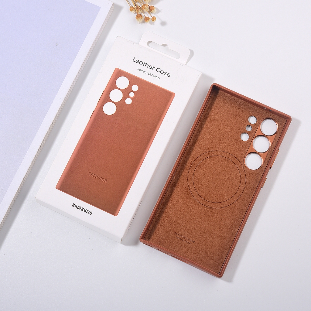 Original Samsung Leather Case With Magnetic Wireless Charging Full ...