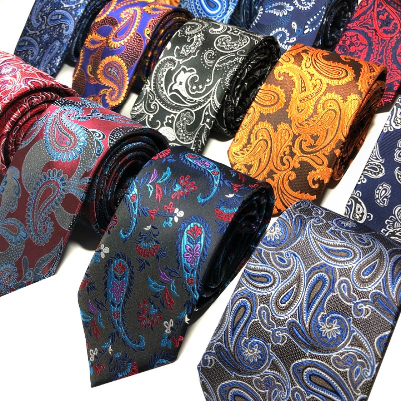 8cm Men's Classic Tie Jacquard Cravatta Neck Ties Paisley Floral ...