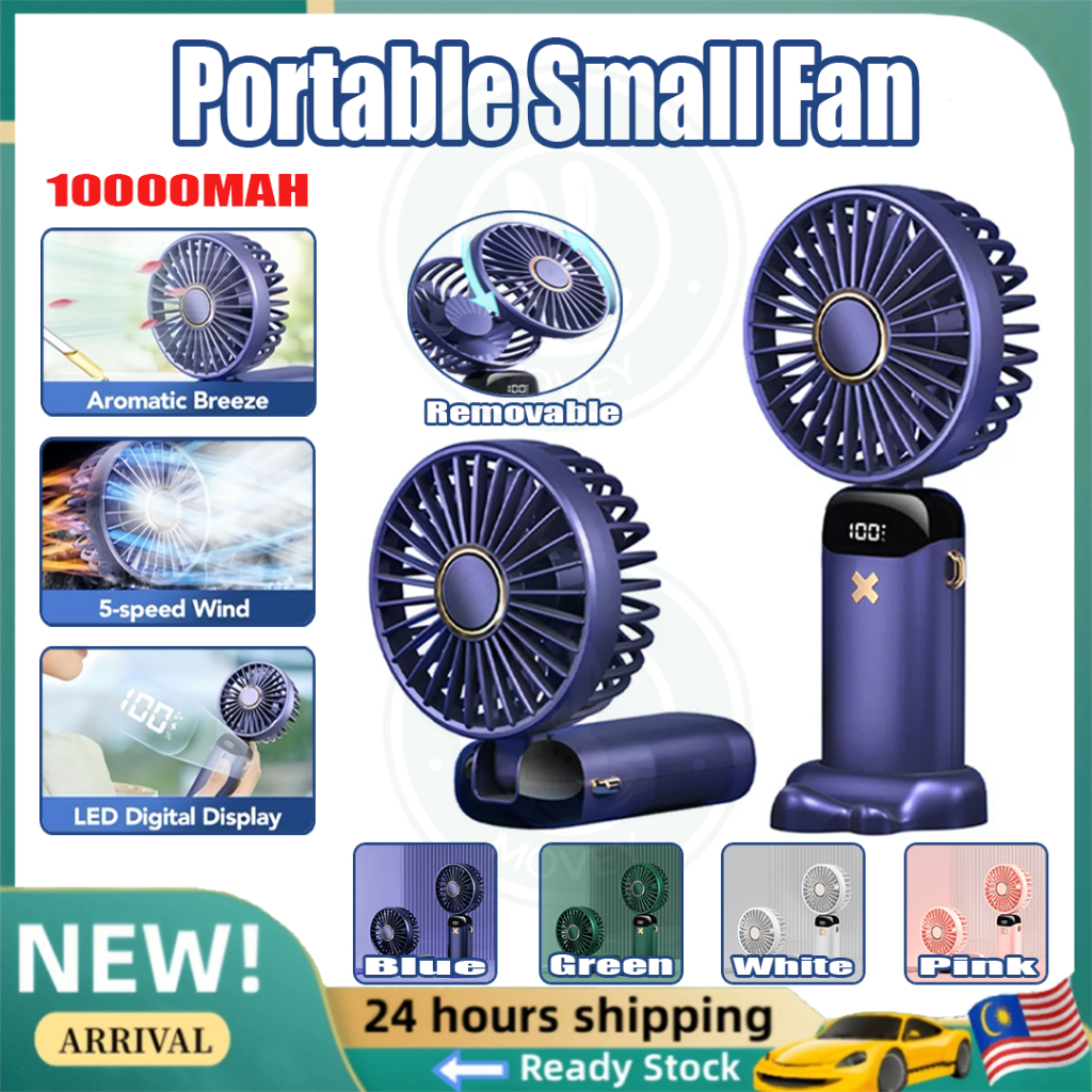 Malaysia Spot Usb Mini Fan Handheld Fan Adjustable Cooling Fan 5 Modes ...