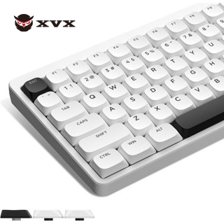 XVX Low Profile Keycaps, Keycaps 75 Percent, PBT Custom Keyboard Keycaps Full Set, Double Shot ...