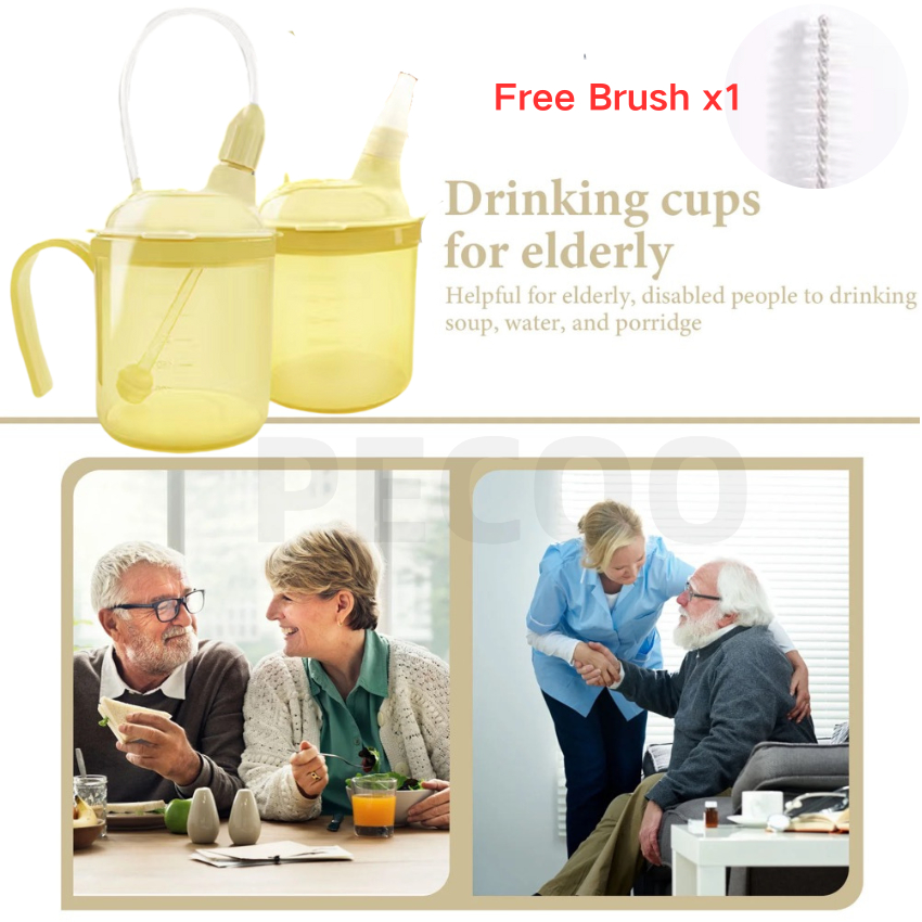 Straw Cup Drinking Aids Feeding Cup for Elderly Maternity Disabled ...