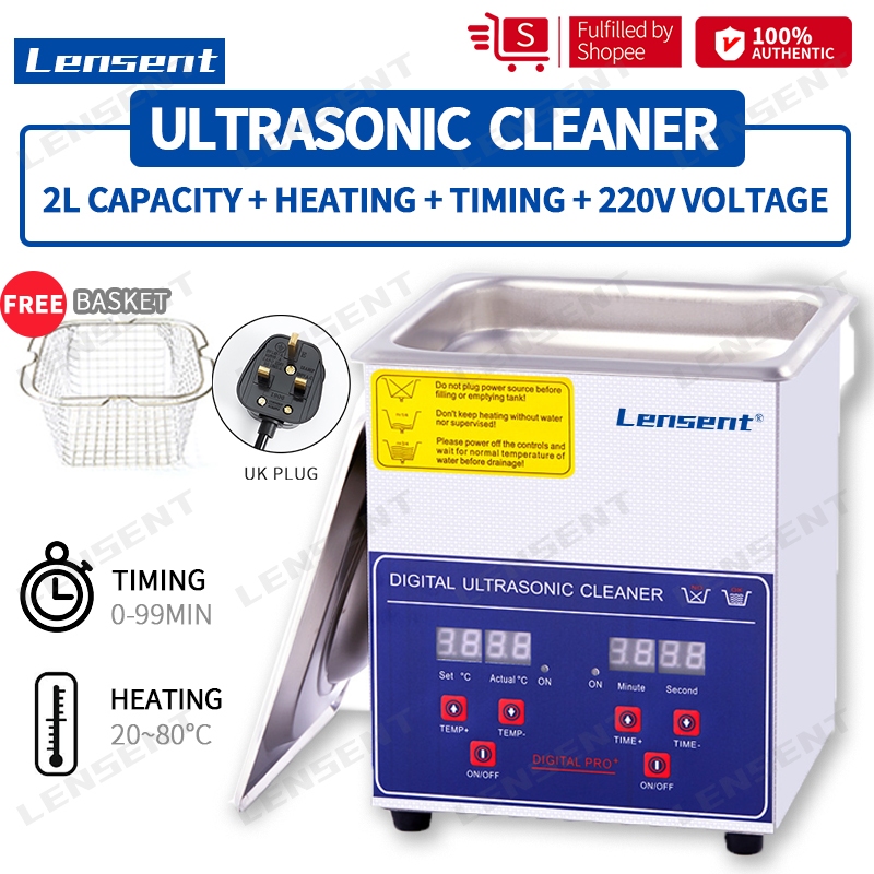 Lensent MY 2L Digital Ultrasonic Cleaner Adjustable Heating Timing ...