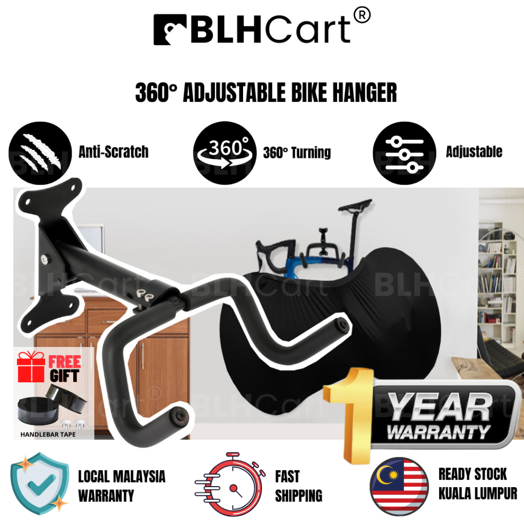 BLH Adjustable Bicycle Hanger Wall Bicycle Hanger Wall Bike Hanger Mtb ...