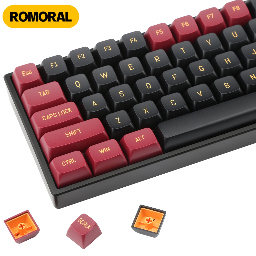 Rdxone GMK150 Key PBT Double-shot Black Red CSA Profile Keycaps DIY ...