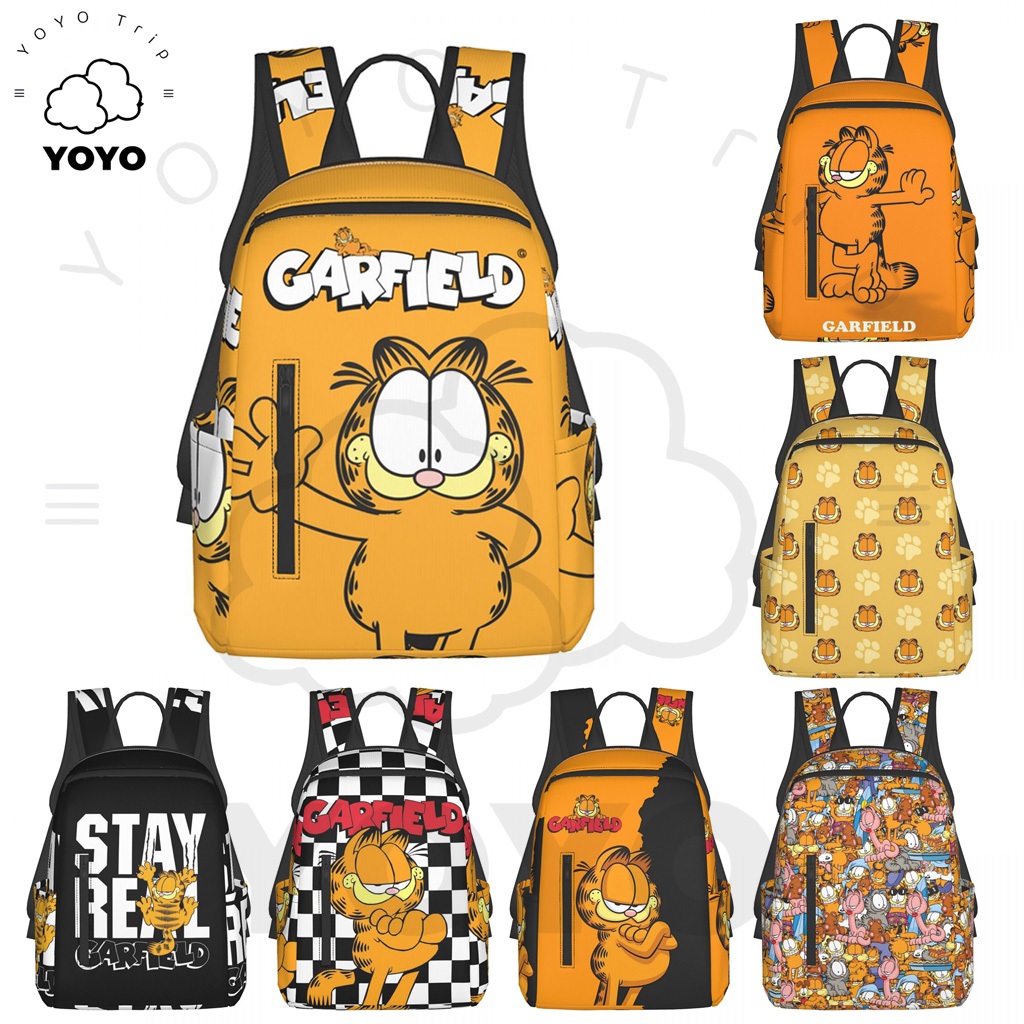Garfield Cute Backpack Korean Style Canvas Student School Bag Japanese ...