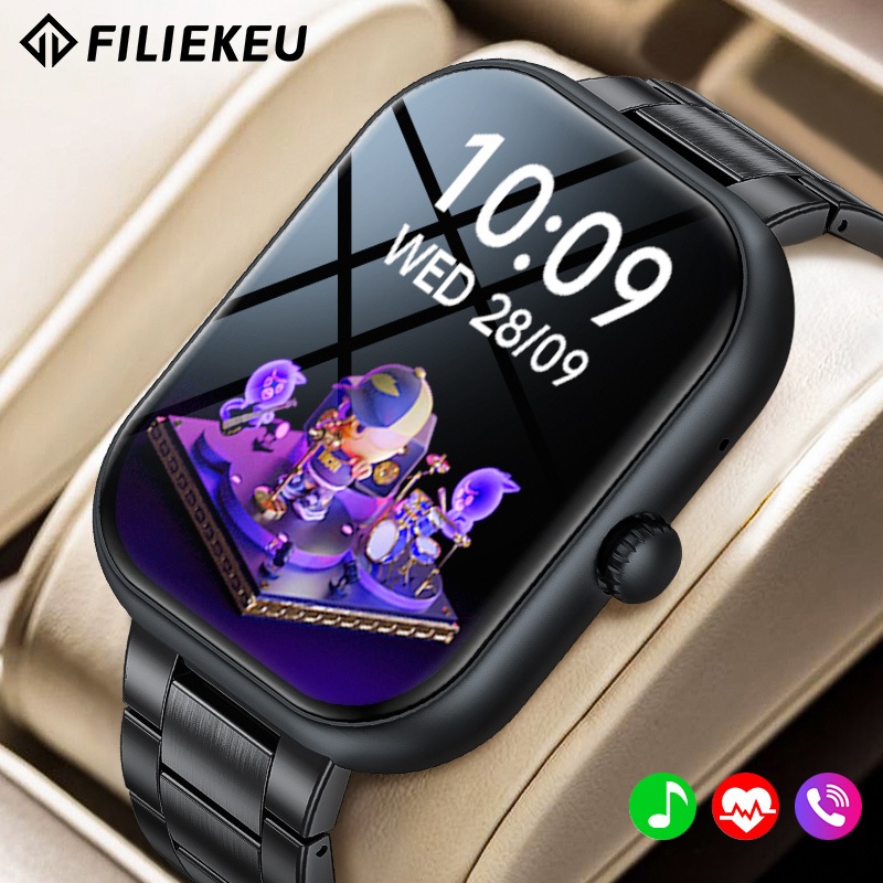 FILIEKEU Men Women Smart Watch Custom Dial Bluetooth Call Waterproof ...