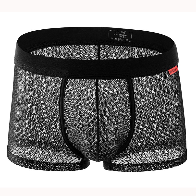 Man Mesh Boxers Shorts Male Jockstrap Bulge Men Nylon Underwear ...