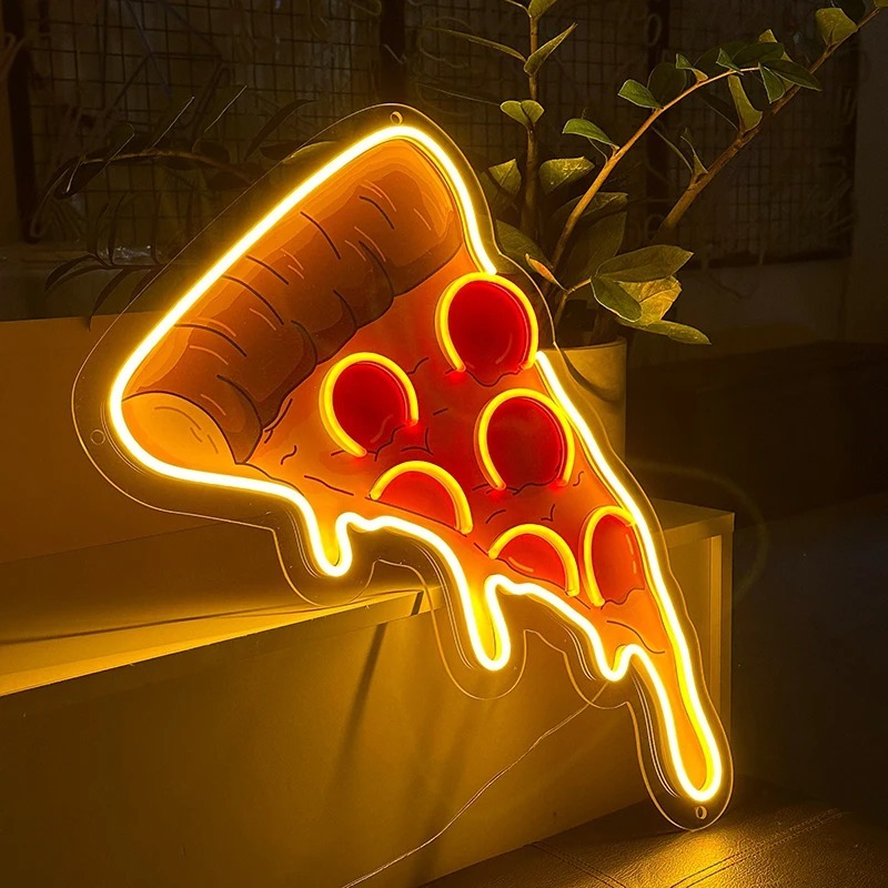Pizza Neon Sign Restaurant Kitchen Wall Art Led Neon Light UV Printing ...