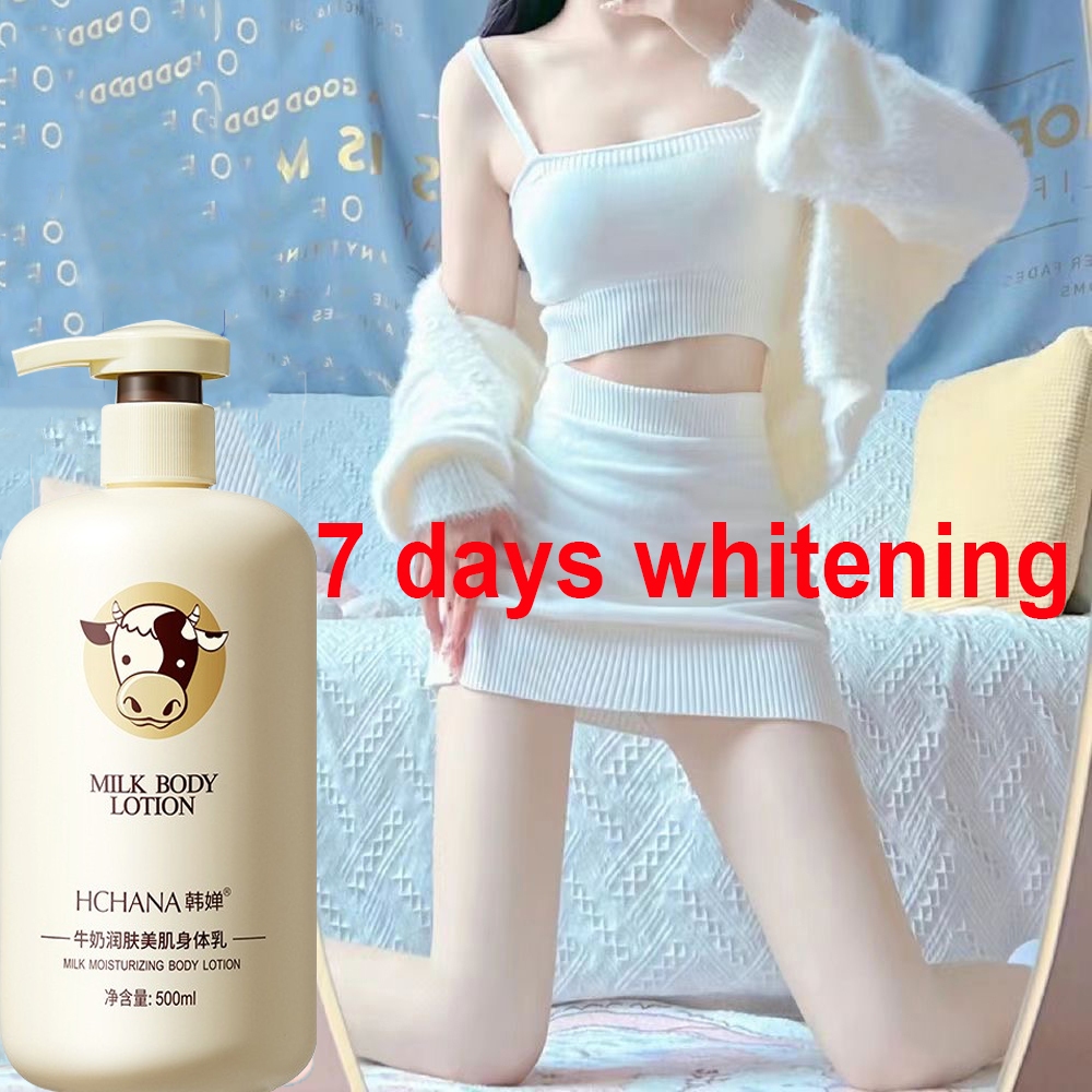 Lotion Body Whitening 500ML Goat Milk Whitening Body Lotion Improve Dark Lightening skin ...