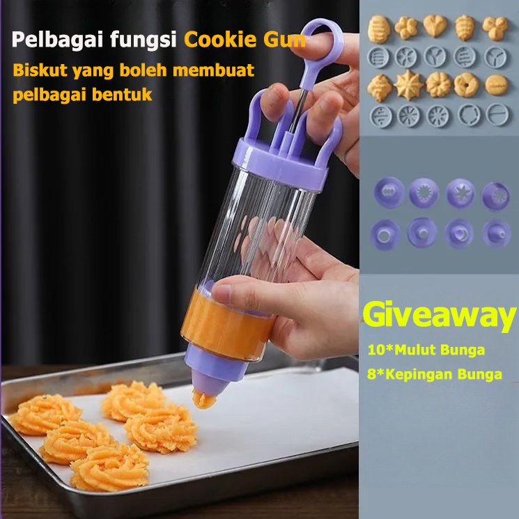 acuan kuih semperit Cookie gun untuk membuat acuan biskut, krim piping ...