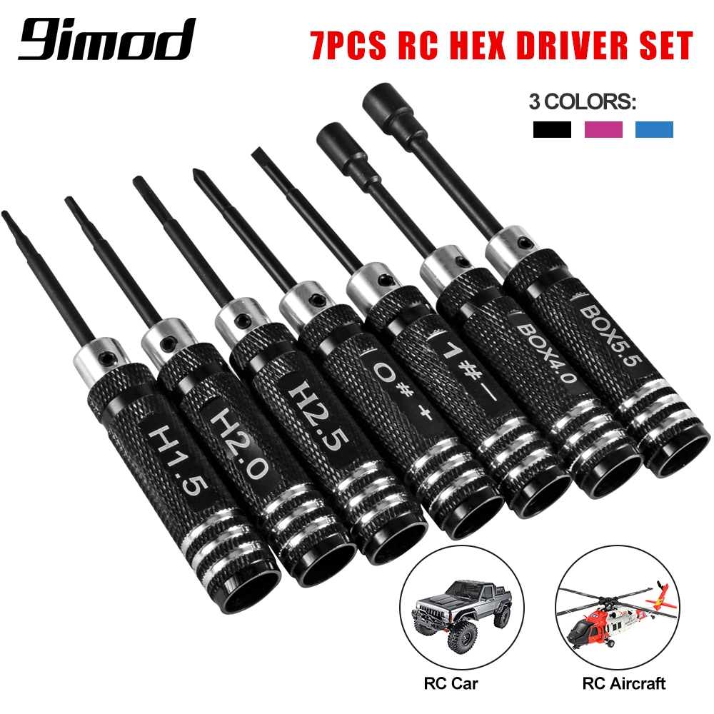 9IMOD RC Hex Driver Set 7pcs for RC Repair Tools Kit with 1.5 2.0 2.5mm Hex Screwdriver Ideal ...
