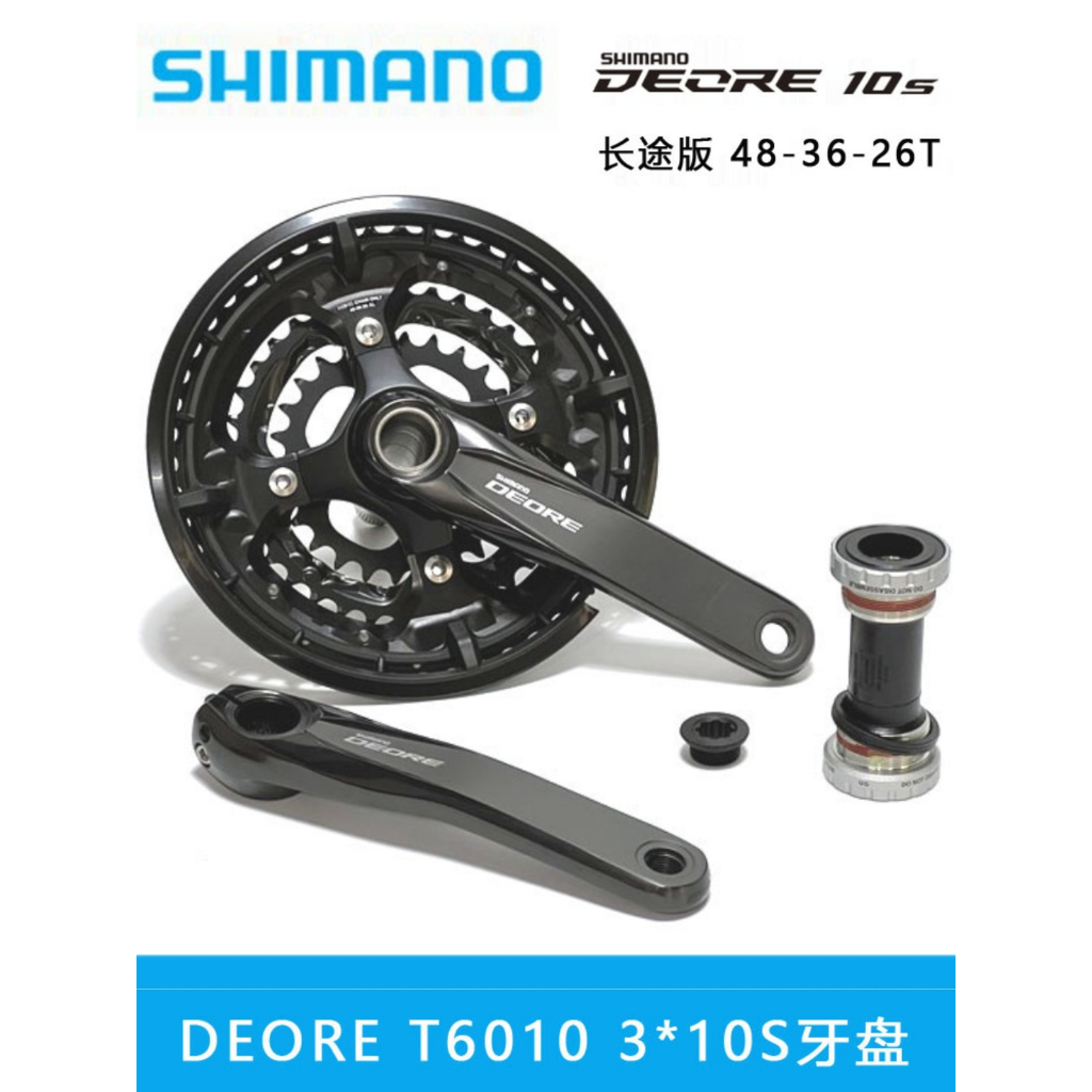 Shimano DEORE XT FC-T6010Crankset M6000 30S 38-28T /22-30-40T/48-36-26T With BB 170mm mountain ...