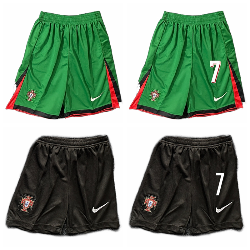 2024-25 Portugal Home Away UEFA European Football Championship Sport Short Pants CR7 Cristiano ...